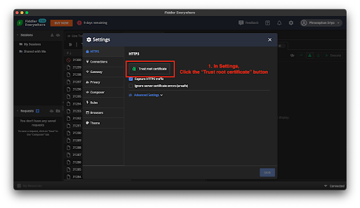 การใช้งาน Fiddler Everywhere เครื่องมือ web debugging